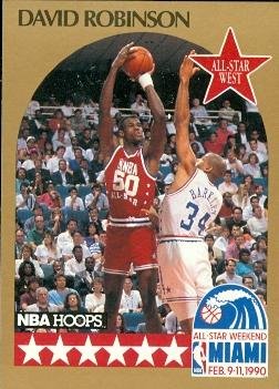 David Robinson Basketball Card (San Antonio Spurs) 1990 Hoops #24 All Star