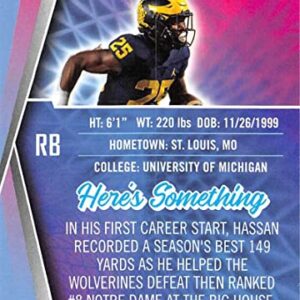 2022 Sage Low Series #20 Hassan Haskins Michigan Wolverines RC Rookie Football Trading Card