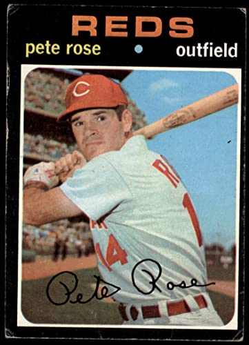 1971 Topps # 100 Pete Rose Cincinnati Reds (Baseball Card) GOOD Reds