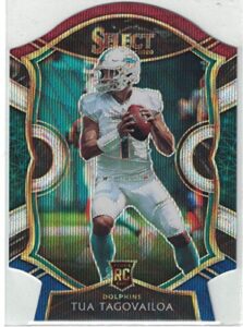 2020 panini select tua tagovailoa tri color die cut prizm refractor concourse sp rookie card