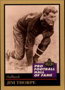 1991 enor pro football hof football card #137 jim thorpe near mint/mint