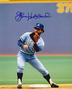 glenn hubbard atlanta braves action signed 8×10 – autographed mlb photos