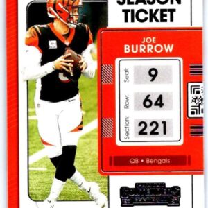 2021 Panini Contenders Season Ticket #19 Joe Burrow Cincinnati Bengals Official NFL Football Trading Card in Raw (NM or Better) Condition