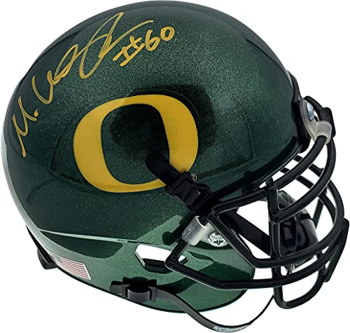 Max Unger Autographed Oregon Ducks Green Mini Helmet MCS Holo Stock #72417 - Autographed College Mini Helmets