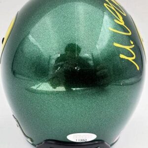 Max Unger Autographed Oregon Ducks Green Mini Helmet MCS Holo Stock #72417 - Autographed College Mini Helmets