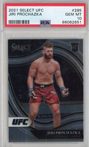 graded 2021 panini select jiri prochazka #285 octagonside rookie rc ufc mma card psa 10 gem mint