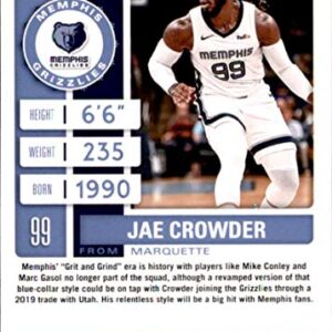 2019-20 Panini Contenders Game Ticket Green #37 Jae Crowder Memphis Grizzlies Basketball Card