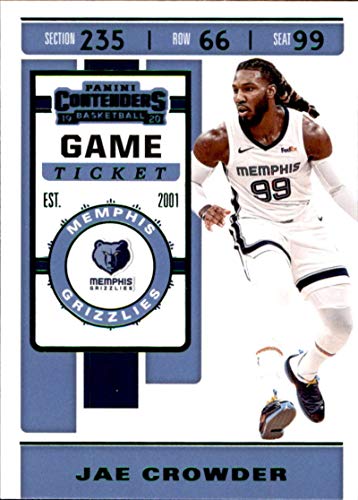 2019-20 Panini Contenders Game Ticket Green #37 Jae Crowder Memphis Grizzlies Basketball Card