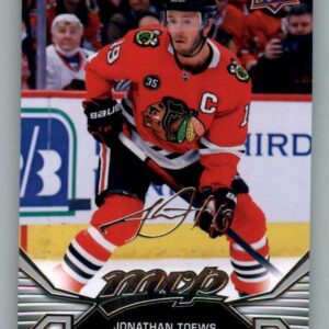 2022-23 Upper Deck MVP Silver Script #6 Jonathan Toews Chicago Blackhawks NHL Hockey Trading Card