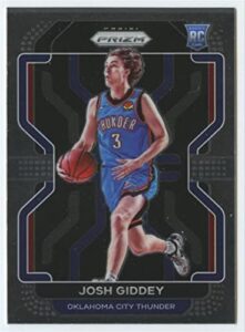 2021-22 panini prizm #301 josh giddey oklahoma city thunder rc rookie nba basketball base trading card