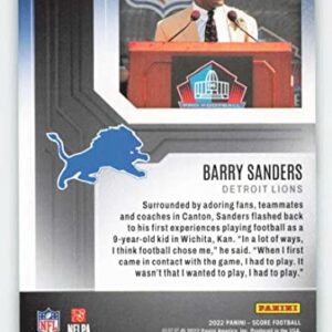 2022 Score First Ballot #5 Barry Sanders NM-MT Detroit Lions Football NFL