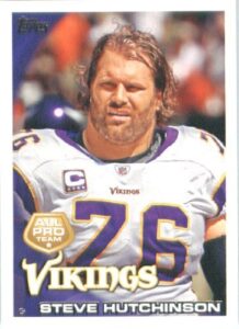 2010 topps nfl #408 steve hutchinson ap minnesota vikings (all pro) football