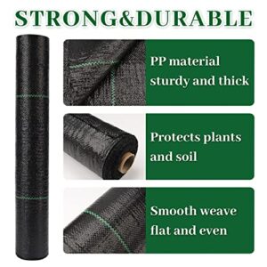 TOPHOUSE 4ft x 100ft Weed Barrier Landscape Fabric Heavy Duty Weed Barrier Fabric for Garden Durable Weed Blocking Control Mat for Outdoor Flower Bed