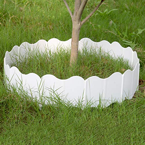 40PCS Garden Edging Border, Lawn Garden Fence Edgings Decorative Landscape Border for Lawn Garden Flower Bed White