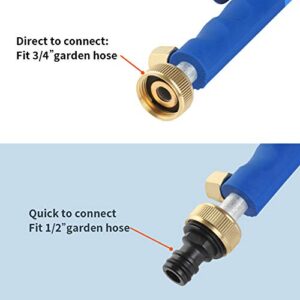 Hydro Jet High Pressure Power Washer, Pressure Washer Gun with Garden Hose End, Glass Window Cleaning Sprayer Extendable Garden Car Water Washing, Hydrojet Washer Nozzle (Adjustable Type + Fan Type)