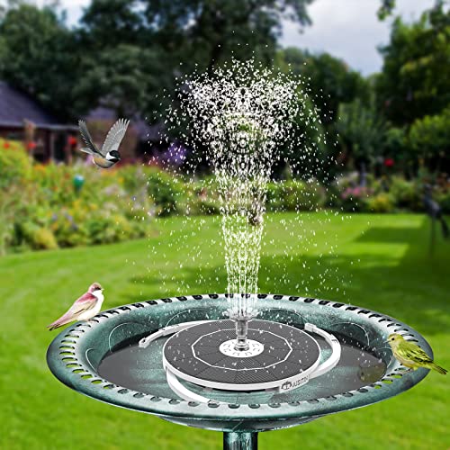 AISITIN 3.5W LED Solar Fountain for Birdbath, Solar Water Fountains with Battery 6 Nozzles, Solar Powered Fountain Pump Solar Fountain for Garden Birdbath Pond Pool Fish Tank Outdoor