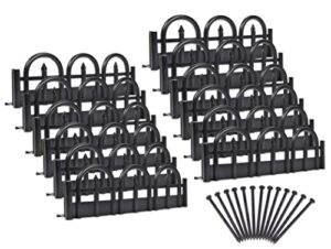 easyflex decorative no-dig landscape edging kit – 15 ft., black wrought iron-look