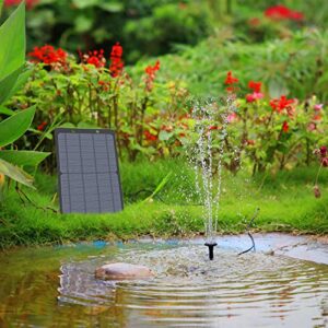 AISITIN 9W Solar Water Pump Kit, Solar Powered Water Fountain Pump with 6 Nozzles, DIY Fountain Kit for Bird Bath, Ponds, Garden