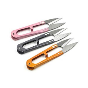 muuzll 3 pack 4.1inch bonsai pruning scissors, bud and leaves trimmer yarn thread cutter snips trimming supplies, garden plants, gardening clippers flower, stainless steel pruners trimmers