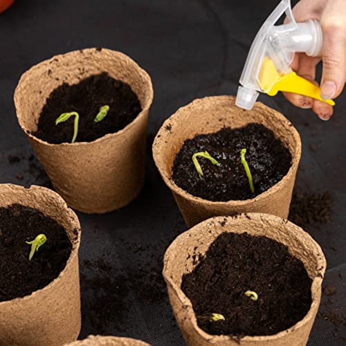 40Pcs 3.15 Inch Peat Pots, Biodegradable Eco-Friendly Round Plant Seedling Starters Kit, Seed Germination Trays with 10 Plant Labels for Flower Vegetable Tomato Saplings & Herb Seed Germination