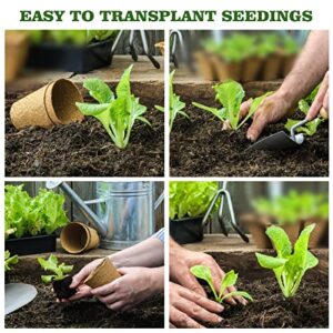 40Pcs 3.15 Inch Peat Pots, Biodegradable Eco-Friendly Round Plant Seedling Starters Kit, Seed Germination Trays with 10 Plant Labels for Flower Vegetable Tomato Saplings & Herb Seed Germination