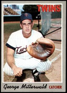 1970 topps # 118 george mitterwald minnesota twins (baseball card) ex twins