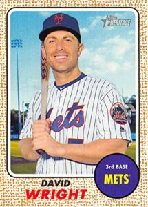 2017 topps heritage #23 david wright new york mets baseball card