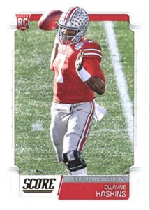 2019 score football #332 dwayne haskins ohio state buckeyes rookie rc official nfl trading card made by panini