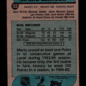 Hockey NHL 1986-87 Topps #122 Mario Lemieux NM Penguins