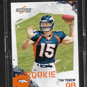 Tim Tebow RC - Denver Broncos (RC - Rookie Card) 2010 Score Football Card - NFL Trading Card in Screwdown Case