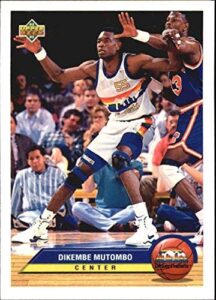 1992-93 upper deck mcdonald’s #p10 dikembe mutombo nba basketball trading card