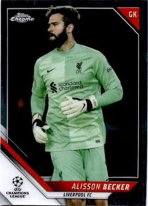 2021-22 topps chrome uefa champions league #46 alisson becker liverpool