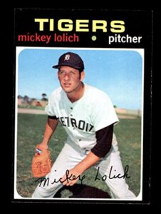 1971 topps # 133 mickey lolich detroit tigers (baseball card) ex tigers