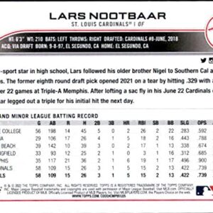 2022 Topps Opening Day #149 Lars Nootbaar RC Rookie St. Louis Cardinals MLB Baseball Trading Card