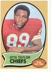 1970 topps football card #103 otis taylor excellent