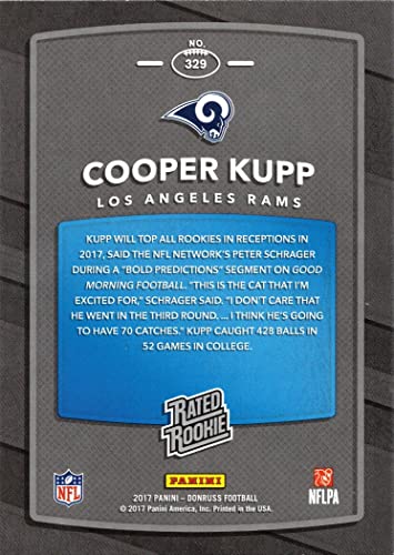 2017 Panini Donruss Football #329 Cooper Kupp Rookie Card - Rated Rookie