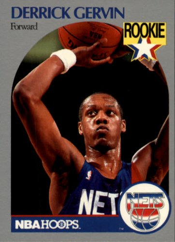 1990-91 Hoops #196 Derrick Gervin NBA Basketball Trading Card