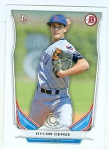 dylan cease baseball card (chicago cubs) 2014 topps bowman #dp79 rookie