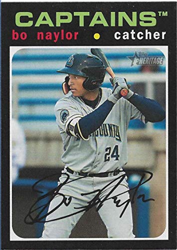 2020 Topps Heritage Minor League #13 Bo Naylor Lake County Captains MLB Baseball Card NM-MT