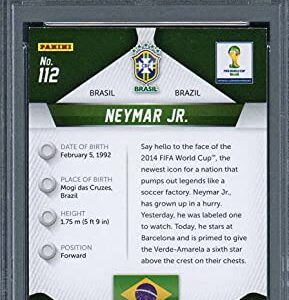 Neymar Jr 2014 Panini Prizm World Cup Card #112 PSA 8