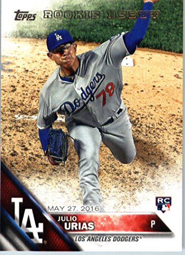 2016 Topps Update #US136 Julio Urias Los Angeles Dodgers Baseball Rookie Debut Card-MINT