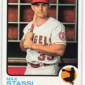 2022 Topps Heritage #410 Max Stassi High Number Short Print SP Short Print Los Angeles Angels MLB Baseball Base Trading Card