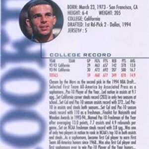 1994-95 NBA Hoops Series 2#317 Jason Kidd RC Rookie Dallas Mavericks Official Basketball Trading Card made by SkyBox