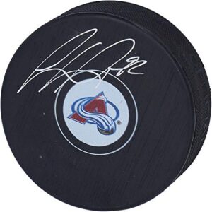 gabriel landeskog colorado avalanche autographed hockey puck – autographed nhl pucks