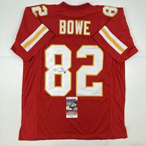 autographed/signed dwayne bowe kansas city red football jersey jsa coa