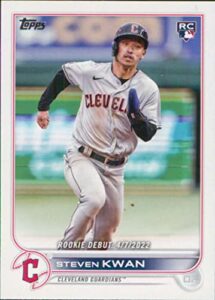 2022 topps update #us54 steven kwan cleveland guardians baseball mlb