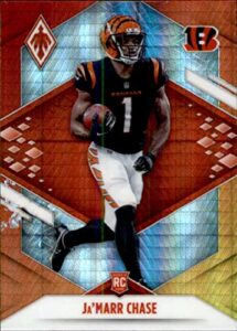 football nfl 2021 panini phoenix fire burst #105 ja’marr chase rc bengals