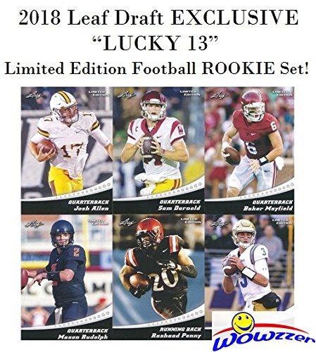 2018 Leaf Draft EXCLUSIVE “Lucky 13” Limited Edition Football Rookie Set! Features FIRST EVER ROOKIE Cards of Baker Mayfield, Sam Darnold, Josh Allen, Josh Rosen, Rashad Penny, Sony Michel & More!