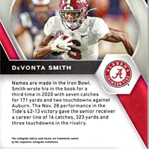 2021 Panini Prizm Draft Picks #101 DeVonta Smith Alabama Crimson Tide RC Rookie Card Official NCAA Football Trading Card in Raw (NM or Better) Condition