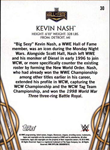 2018 Topps Legends of WWE #30 Kevin Nash Wrestling Trading Card